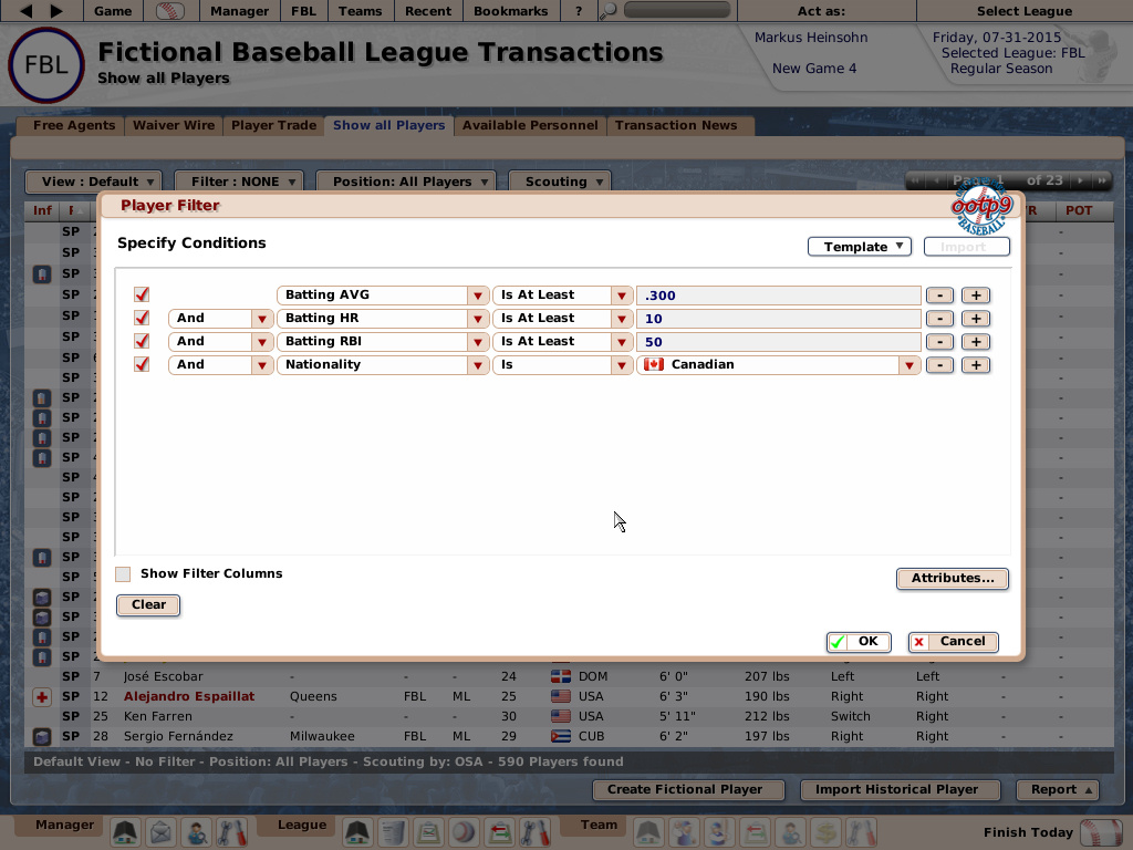 6 new OOTP 9 screens - OOTP Developments Forums